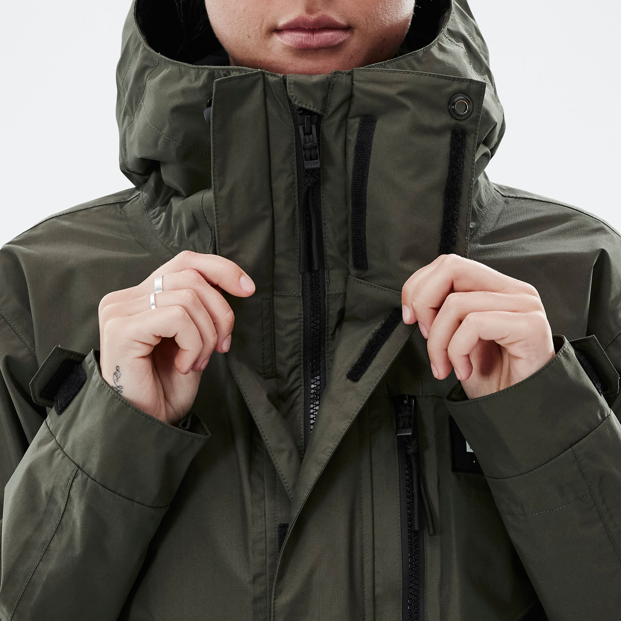 Dope Blizzard Light W Full Zip Outdoor Jacket Women Olive Green ...