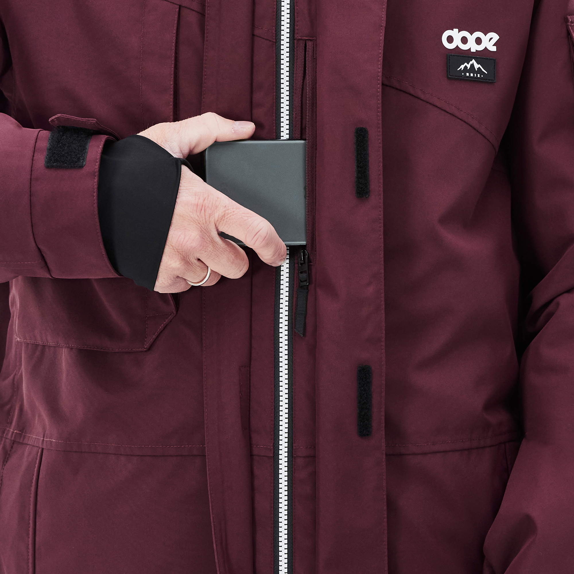 Dope Adept Men's Snowboard Jacket Burgundy | Dopesnow.com
