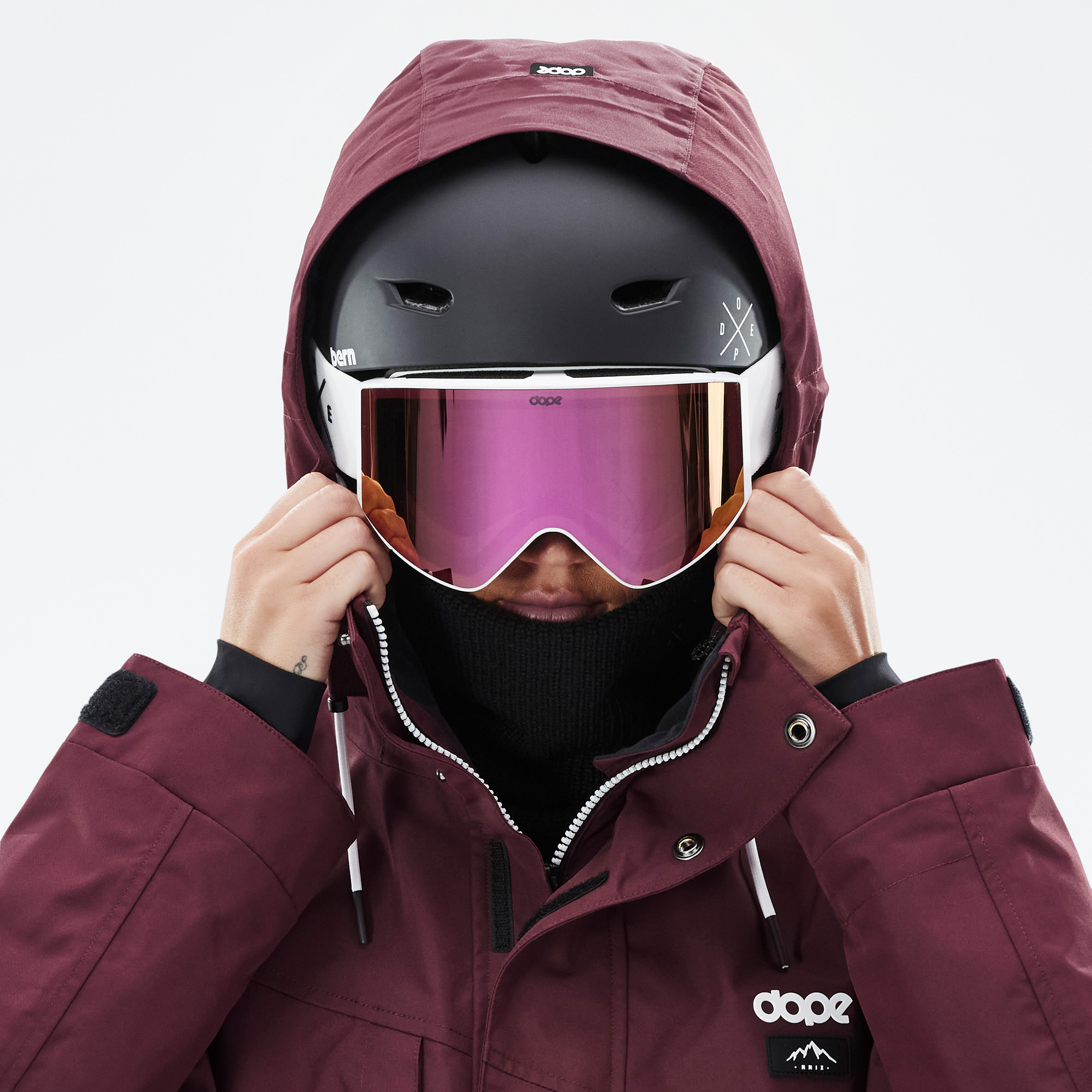 Dope Adept W Skijakke Dame Burgundy - Bordeaux | Ridestore.com