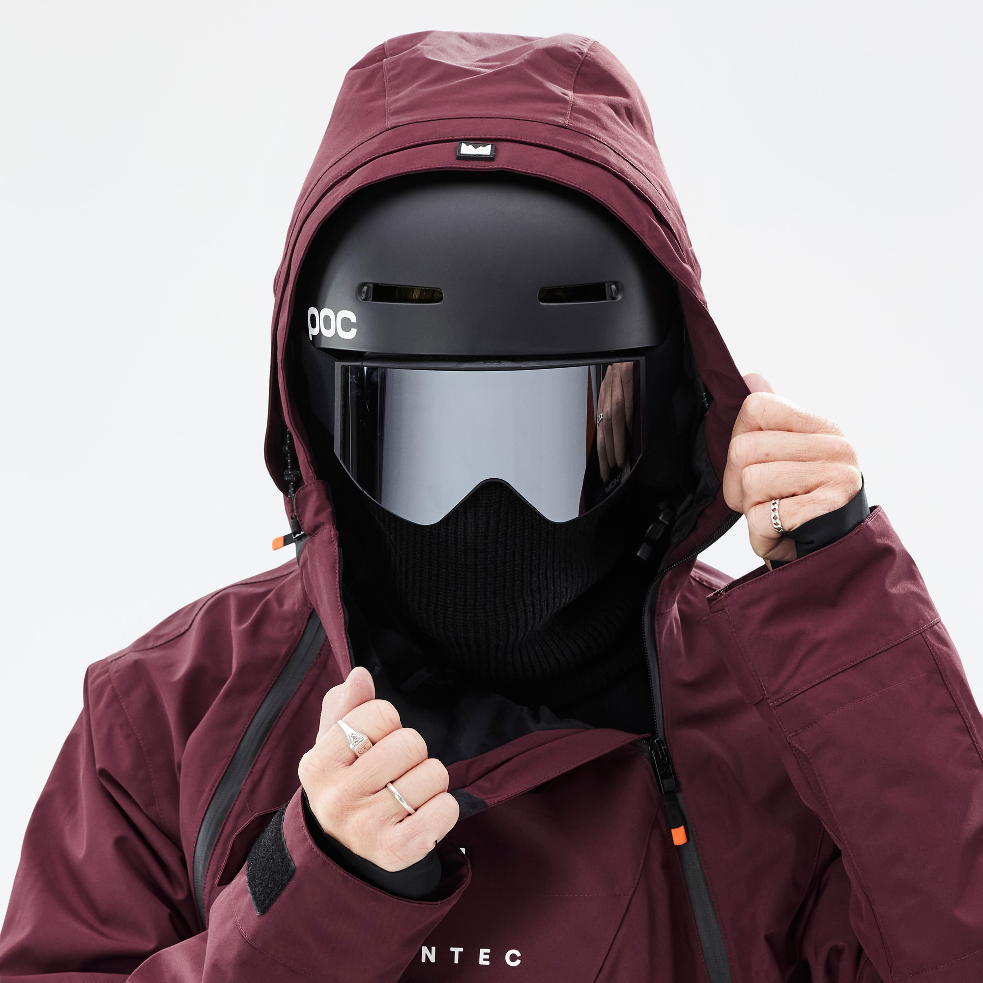 Montec Doom Men's Ski Jacket Burgundy/Black | Montecwear.com