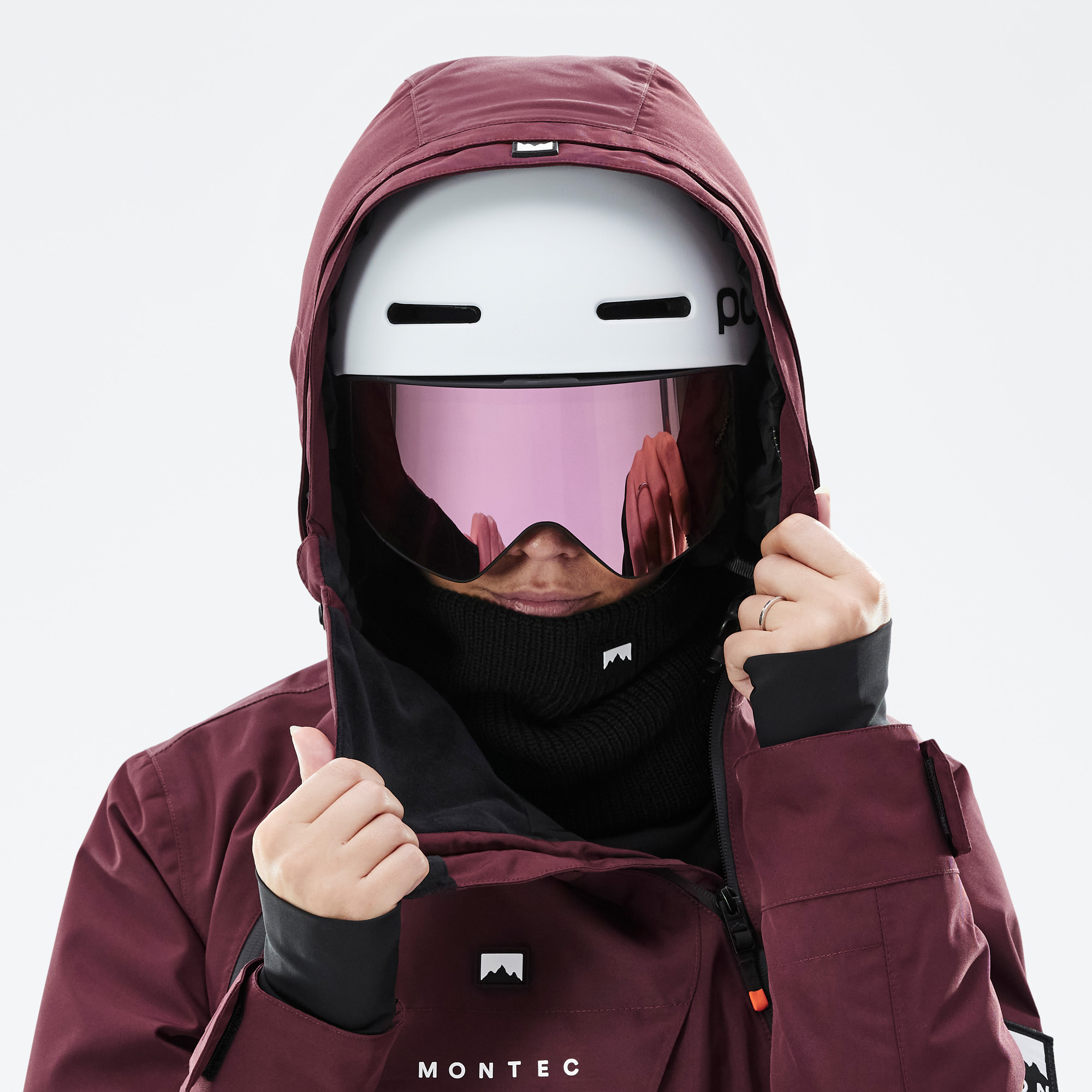 Montec Doom W Women's Ski Jacket Burgundy/Black | Montecwear.com