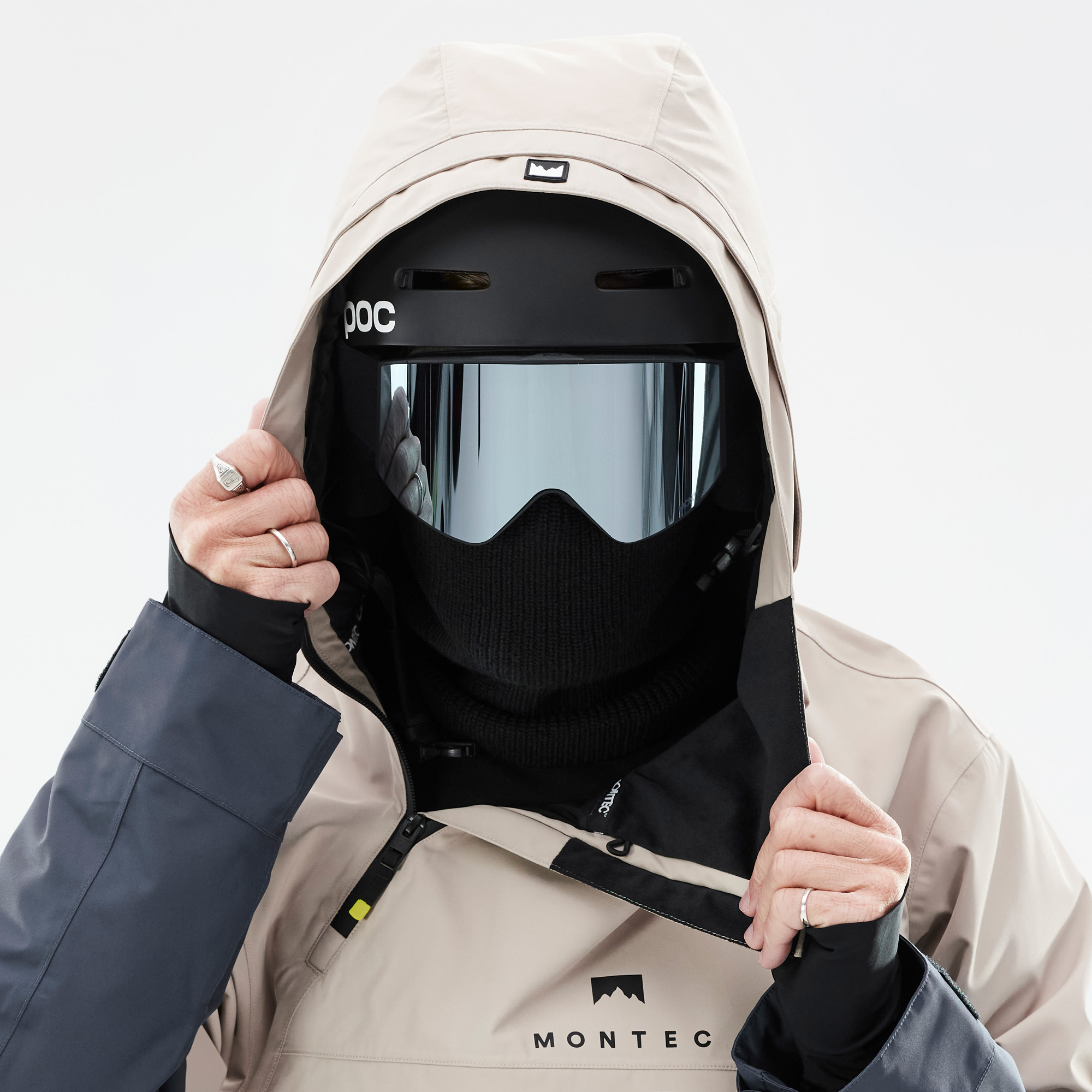 Montec Dune Ski Jacket Men Sand/Black/Metal Blue | Montecwear.com