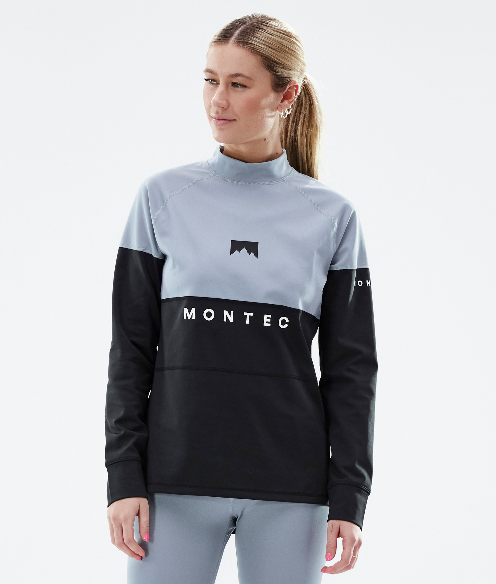 Montec Alpha W Women's Base Layer Top Soft Blue/Black | Ridestore.com