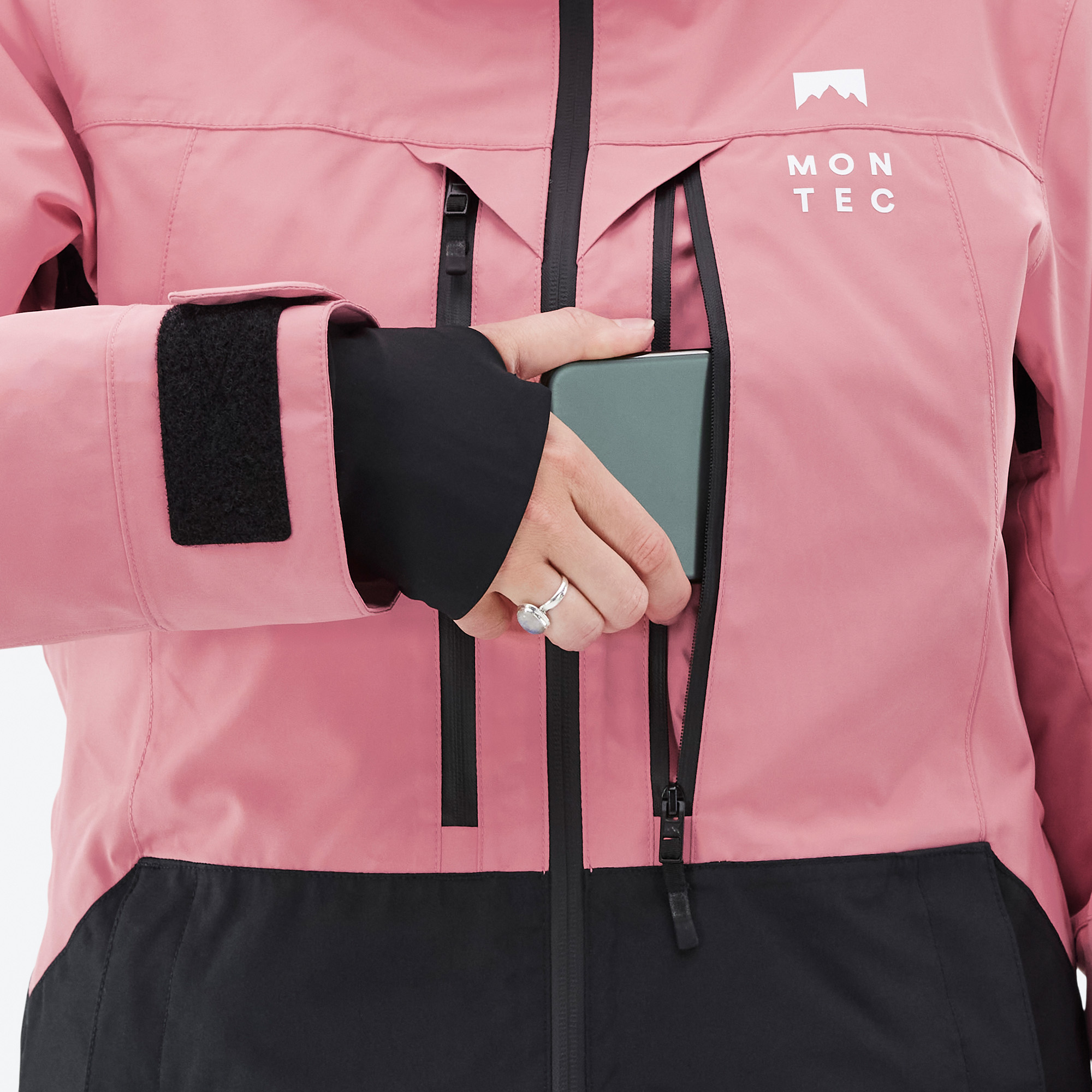 Montec Moss W Women's Ski Jacket Pink/Black | Montecwear.com
