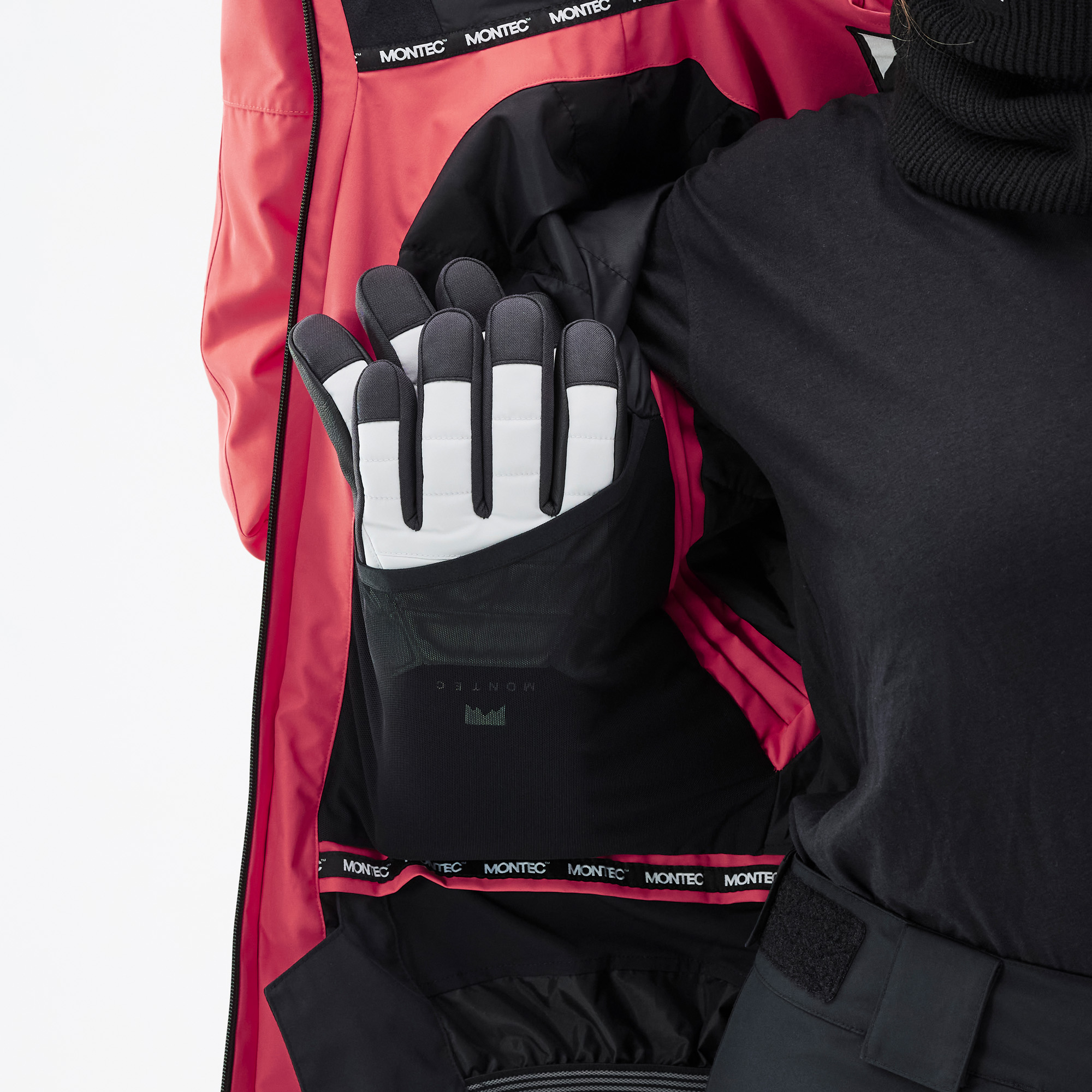Montec Moss W Women's Snowboard Jacket Coral/Black | Montecwear.com
