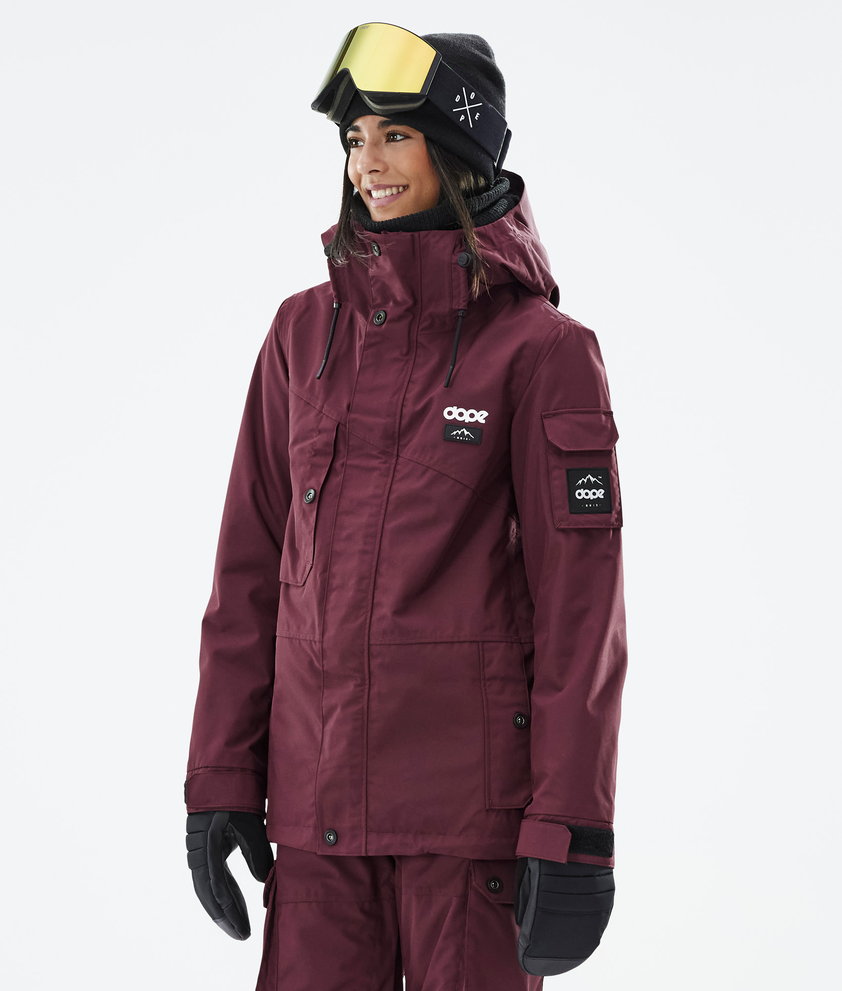 Dope Adept W Women's Ski Jacket Don Burgundy | Ridestore UK