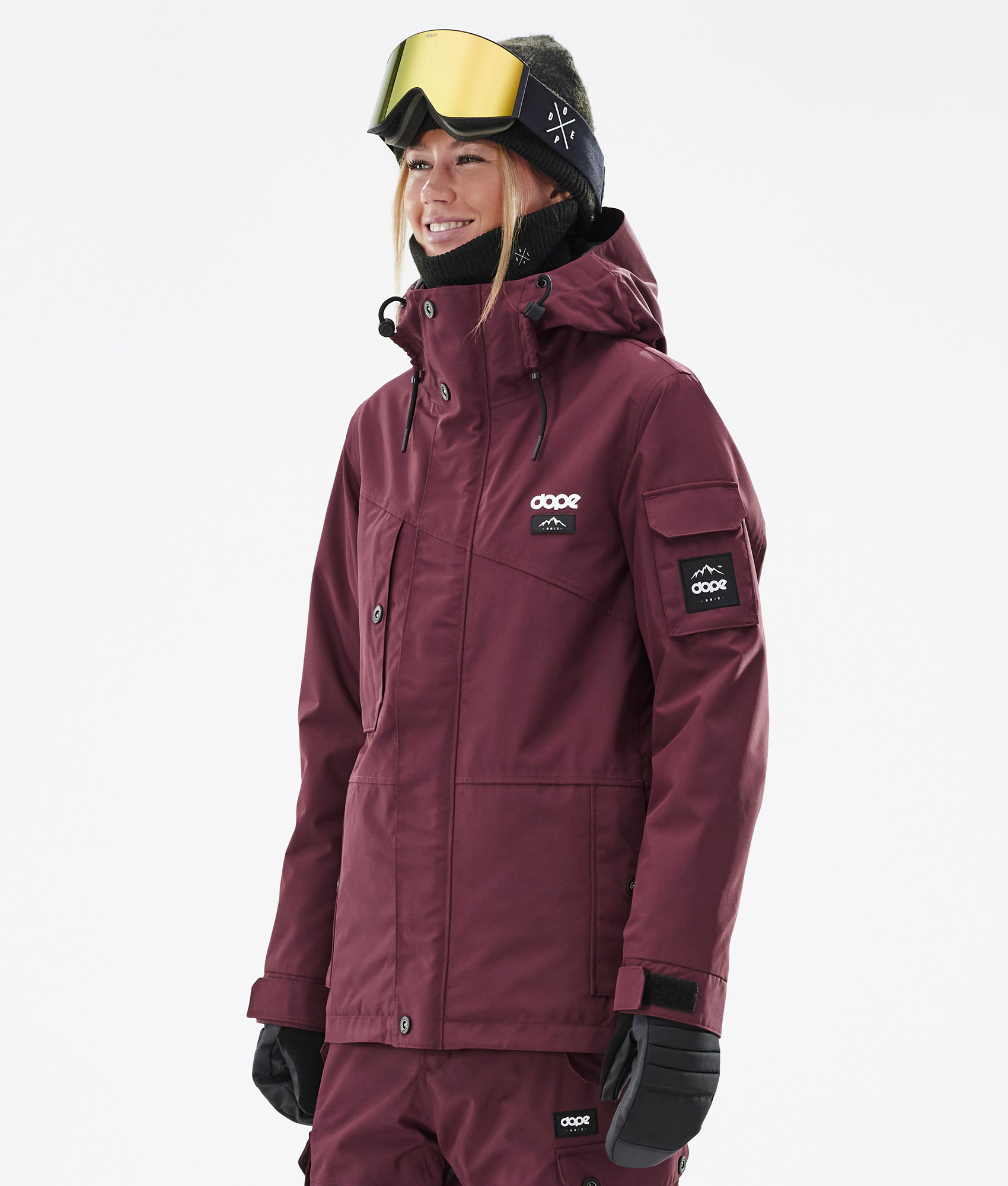 Dope Adept W Skijakke Dame Don Burgundy - Vinrød | Ridestore.no