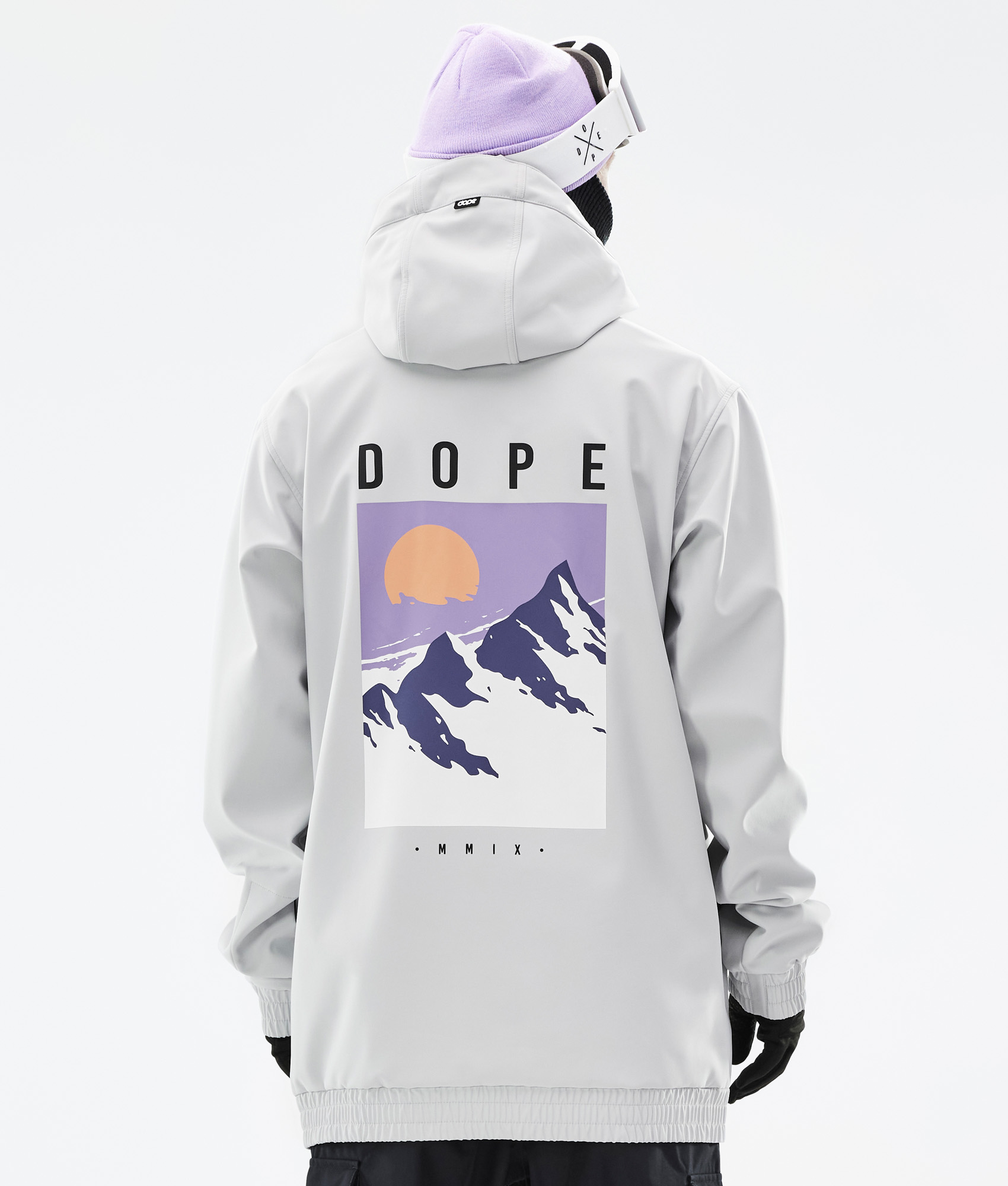 Dope Yeti Snowboardjakke Herre Peak Light Grey - Grå | Ridestore.no