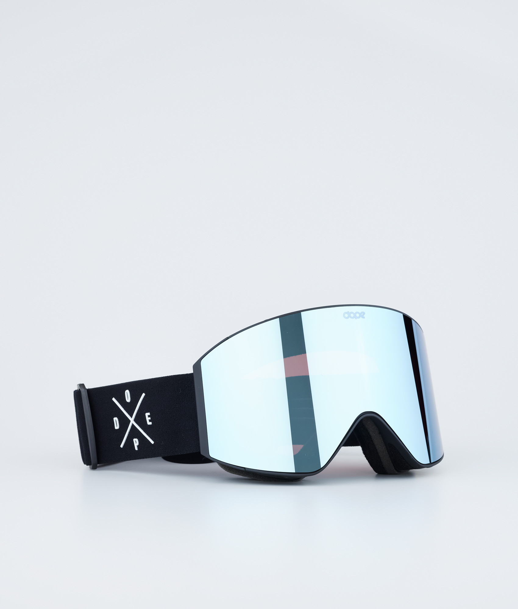 Dope Sight 2023 Ski Goggles Black W/Black Blue Mirror | Dopesnow.com