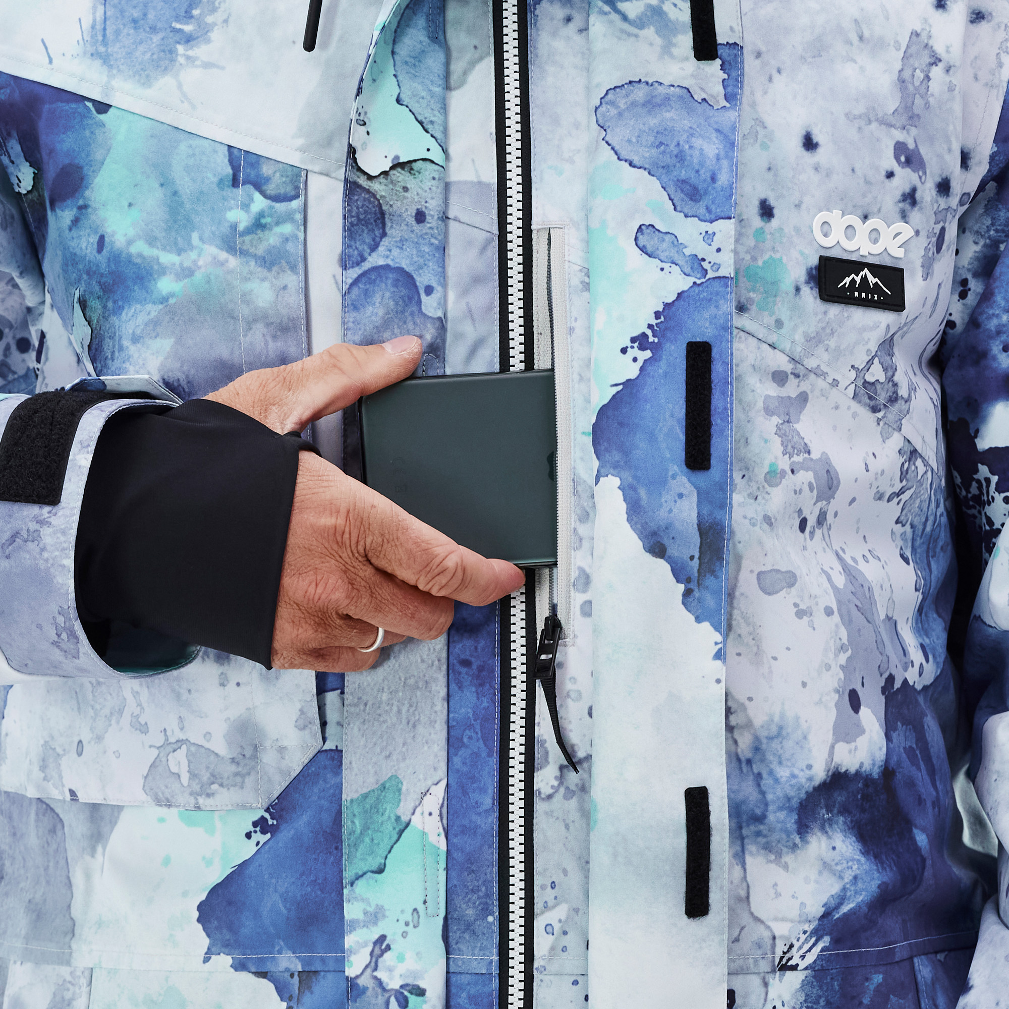 Dope Adept Snowboardjakke Herre Spray Blue Green - Blå | Dopesnow.com