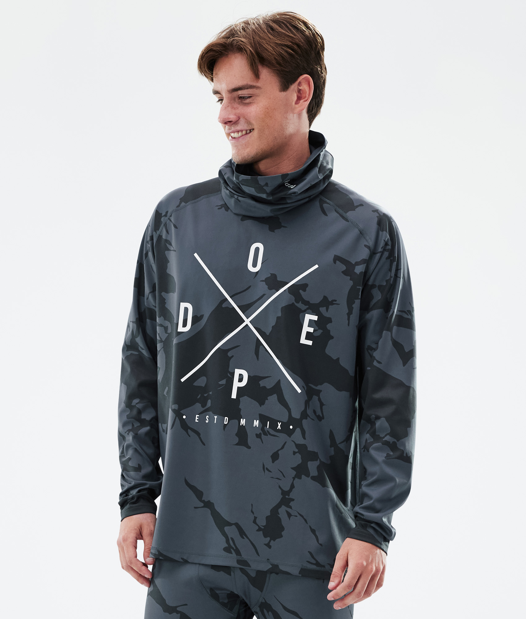 Dope Snuggle Base Layer Top Men 2X-Up Metal Blue Camo | Dopesnow.com