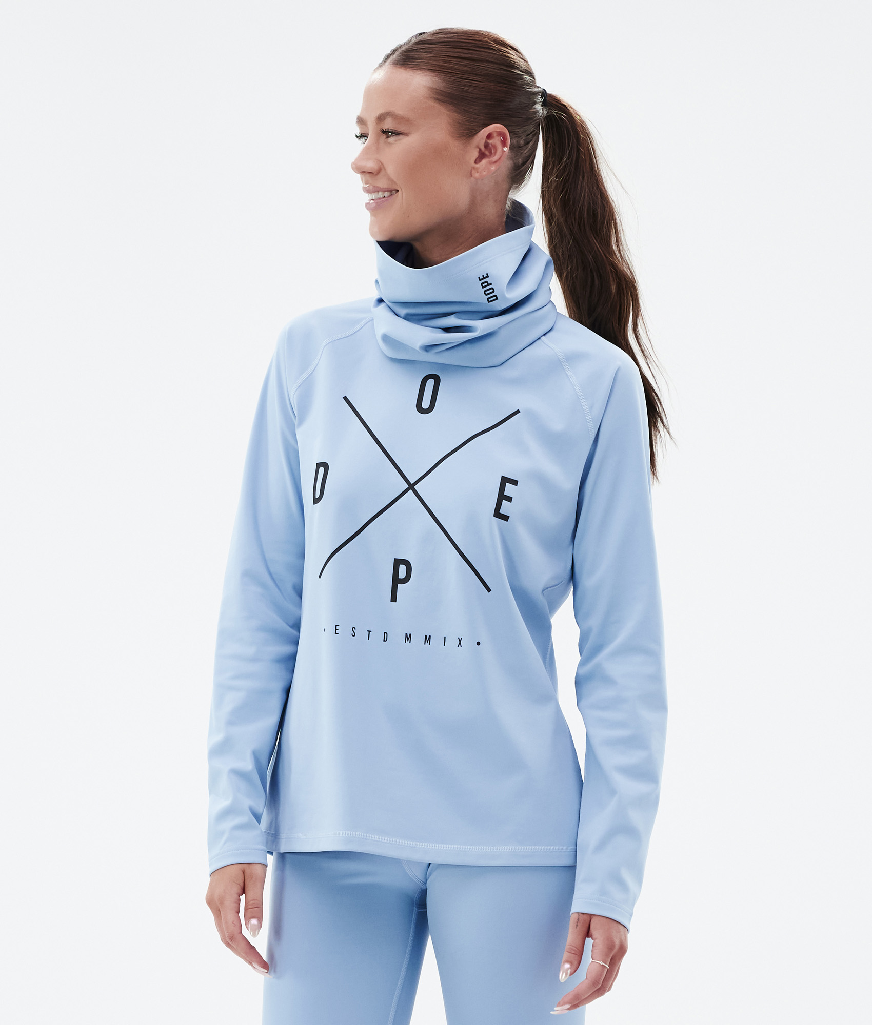 Dope Snuggle W Base Layer Top Women 2X-Up Light Blue | Dopesnow.com