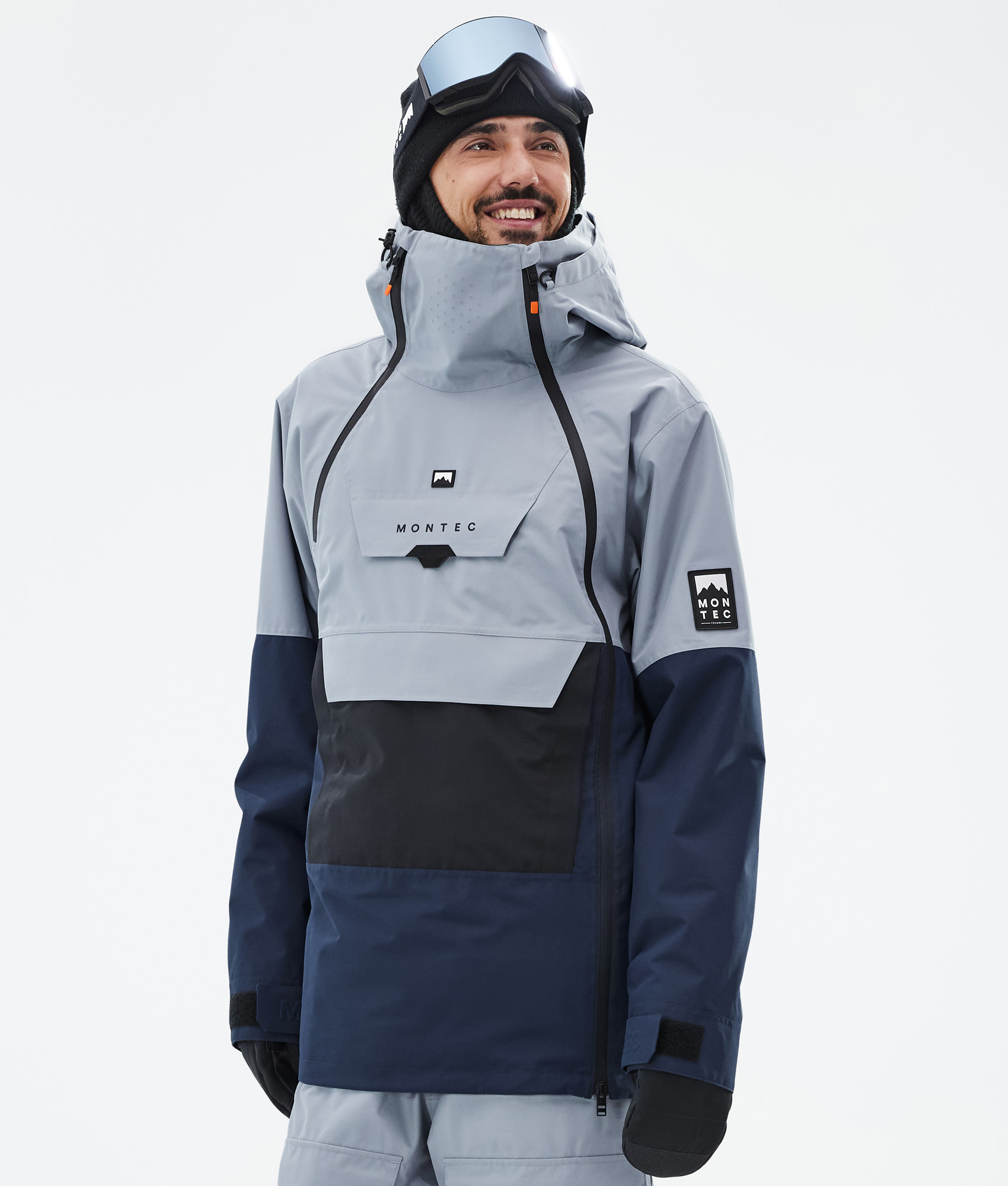 Montec Doom Snowboard Jacket Men Soft Blue/Black/Dark Blue | Montecwear.com