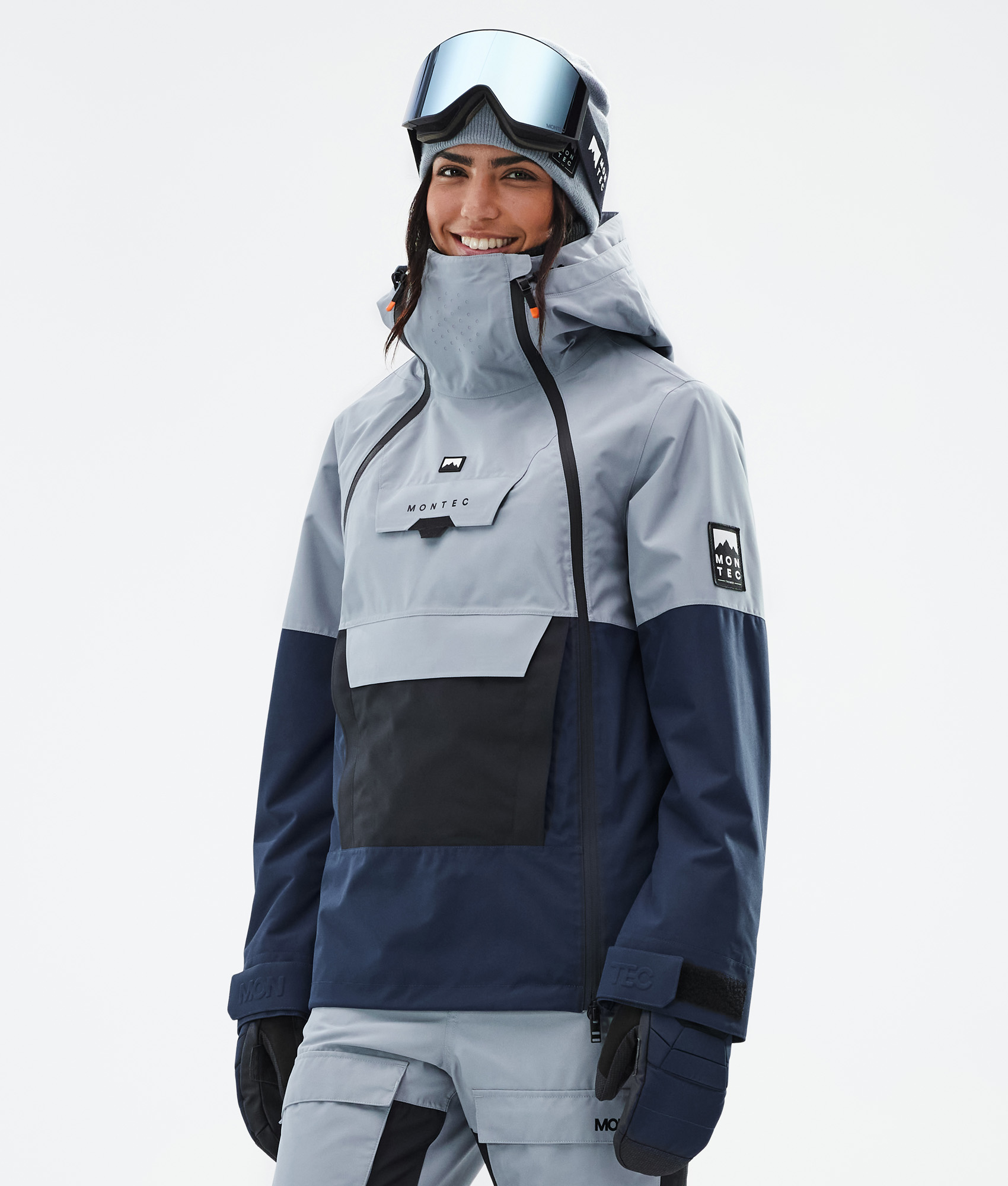 Montec Doom W Ski Jacket Women Soft Blue/Black/Dark Blue | Montecwear.com