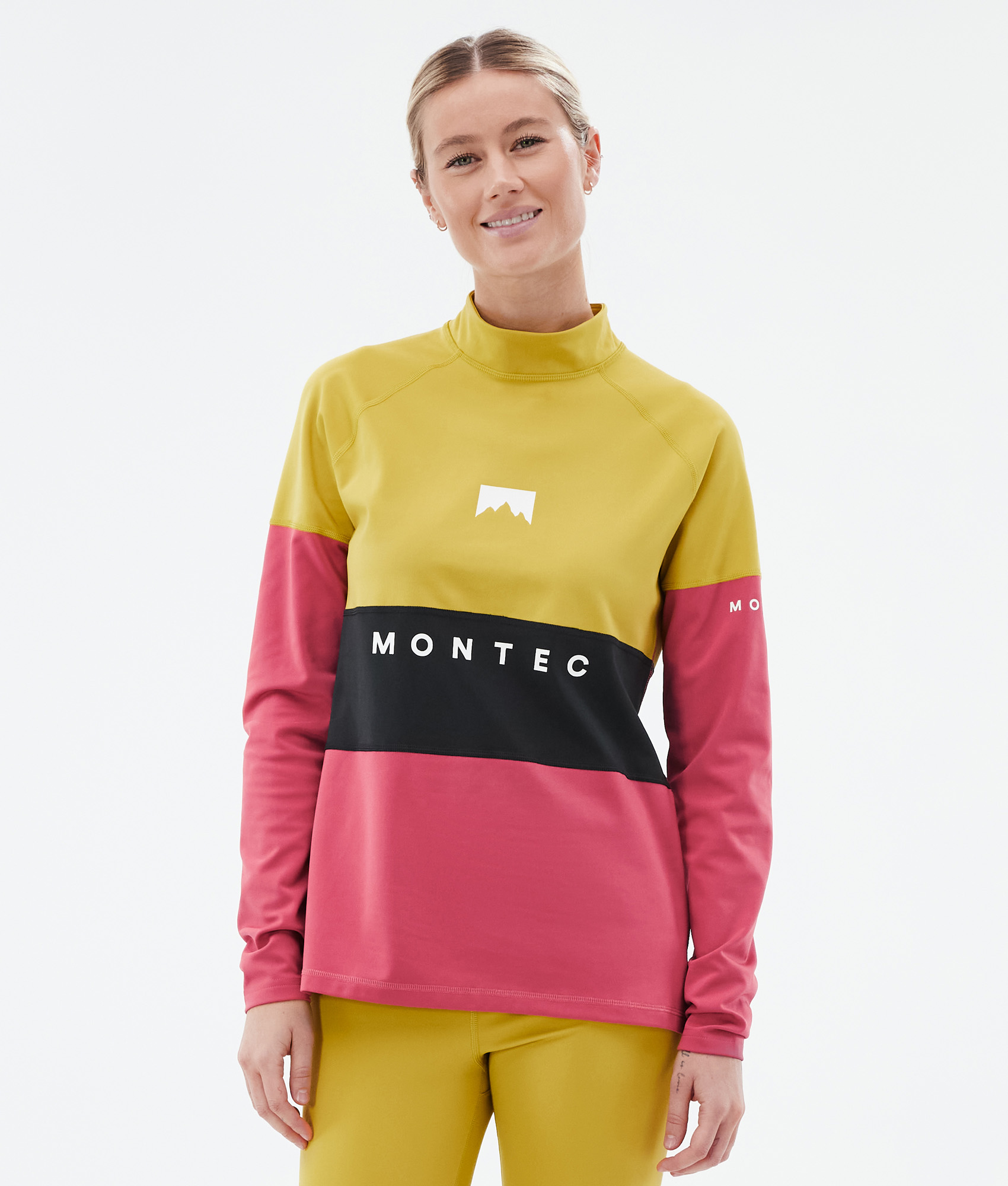 Montec Alpha W Base Layer Top Women Yellow/Black/Light Red | Montecwear.com