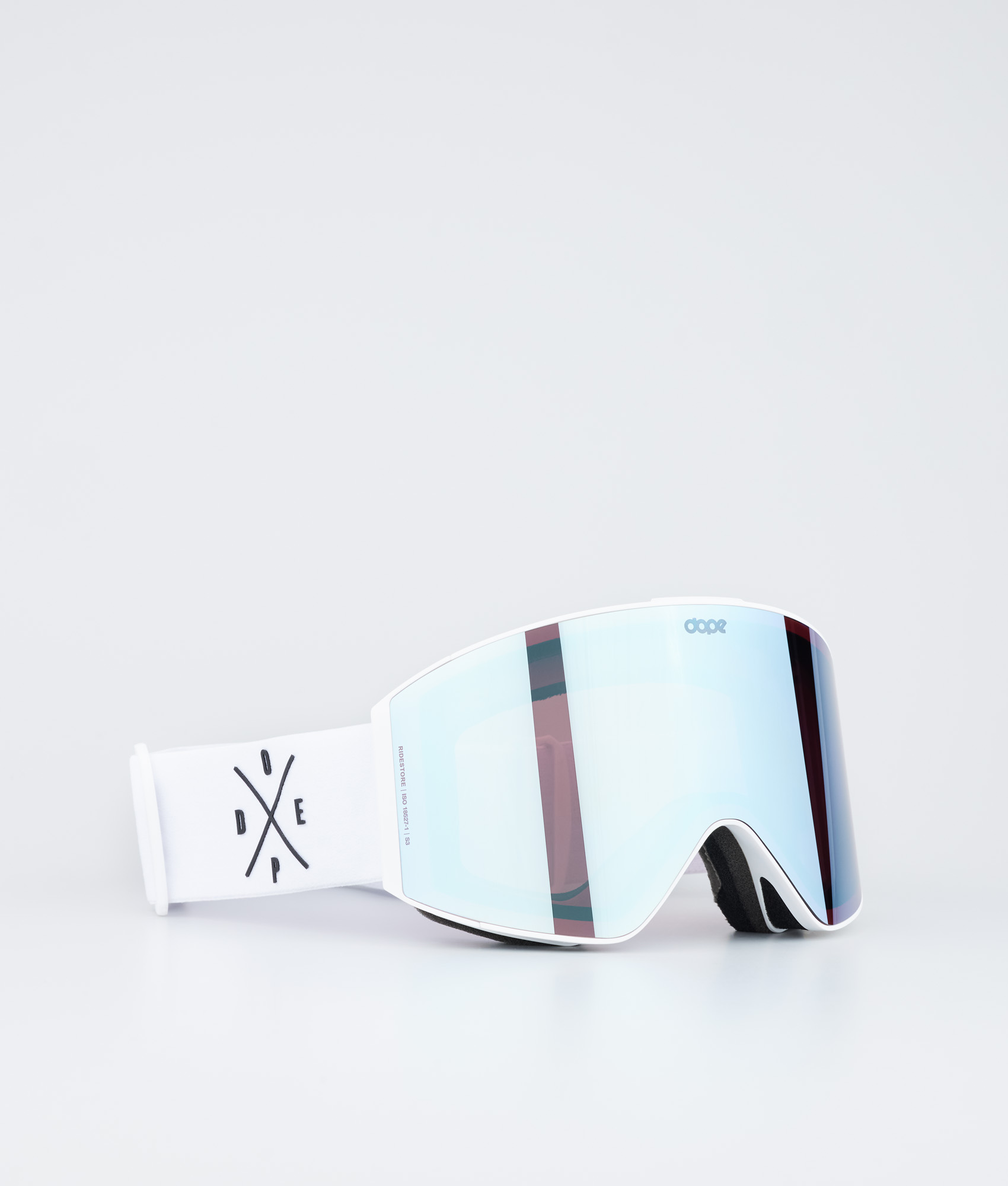 Dope Sight Ski Goggles White/Blue Mirror | Dopesnow.com